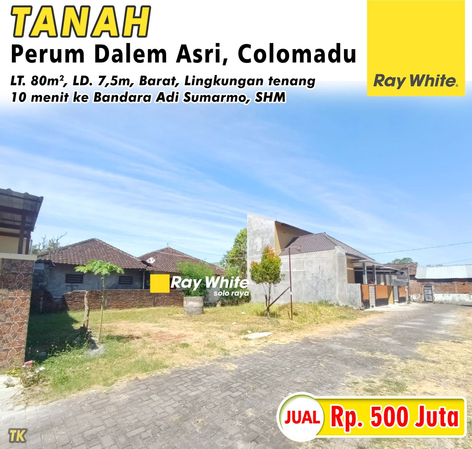Dijual Tanah di Perum Dalem Asri, Colomadu – Sevibu